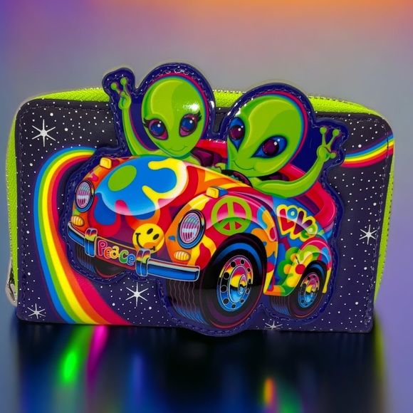 Loungefly | Bags | Loungefly Lisa Frank Cosmic Alien Ride Mini Backpack ...